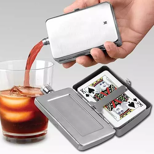 Flask Playing Cards active deux de vos vices préférés