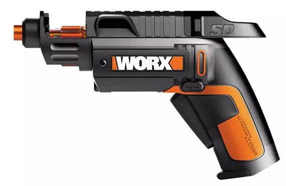 „Worx“ pusiau automatinis akumuliatorinis gręžtuvas vienu metu krauna šešis antgalius 1292_2