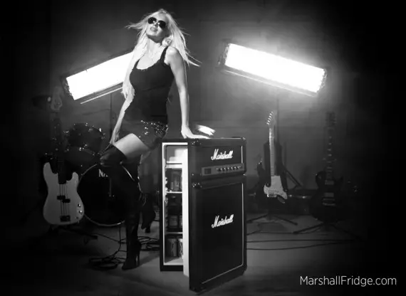 Marshall Fridge: Amplificador de música por fóra, cervexa fría por dentro 1411_1