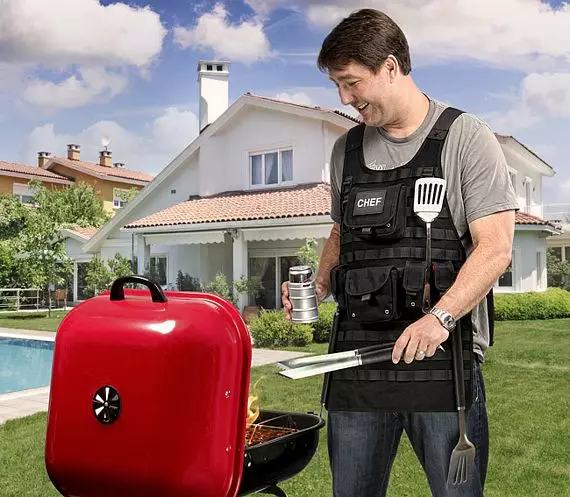 Apron BBQ Taktis Nyaéta Rompi Kevlar Pikeun Misi Panggangan Anjeun