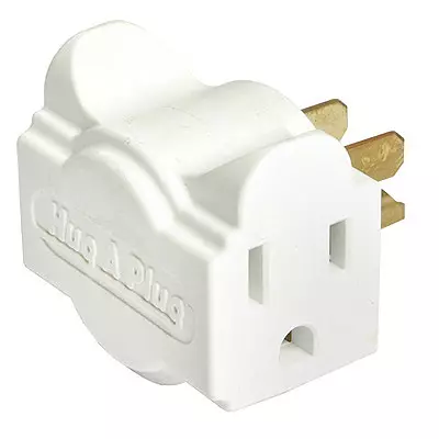 Hug-a-Plug-adapter voegt stopcontacten toe parallel aan de muur 17227_1