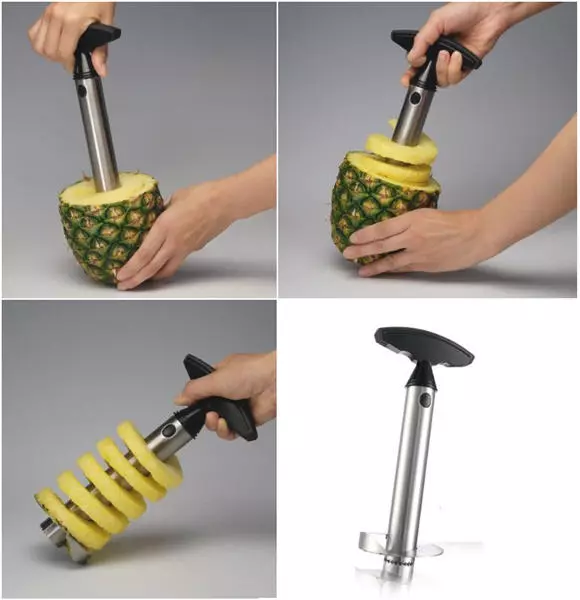 Vacu Vin Steel Pineapple Slicer E Fai ni Mama Fua I totonu ole 30 Sekona 1843_1