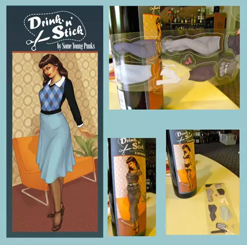 Drink N' Stick permite que você vista uma modelo pin-up ilustrada enquanto fica bêbado 18768_2