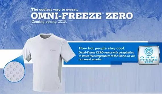 Тканина Columbia Omni Freeze Zero Fabric використовує піт, щоб охолодити вас 2522_1