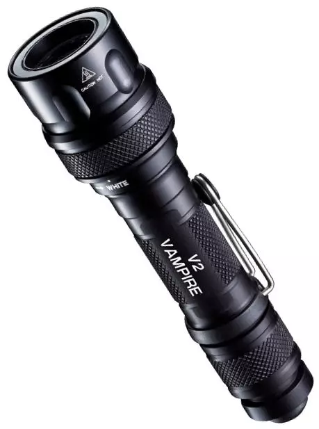 Flashlight SureFire V2 Vampire a Chuireann 100 Lumen, Bhíoma IR I Do Lámh