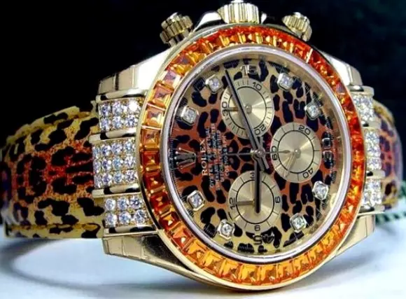 Leopard Çaplı Rolex Cosmograph Daytona... Kişilər üçün... Real üçün 3071_1