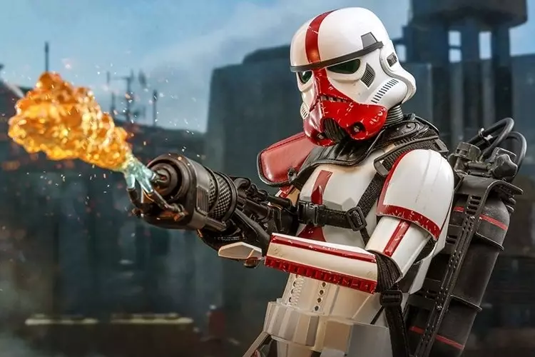 Бозичаҳои гарм The Mandalorian Incinerator Stormtrooper-Миқёси шашум