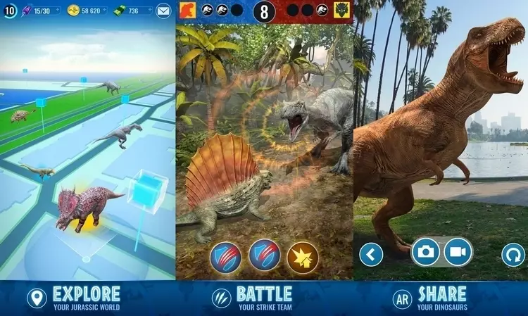 Jurassic World Alive-k AR erabiltzen du Dinosauroak zure auzoan jartzeko 3306_1