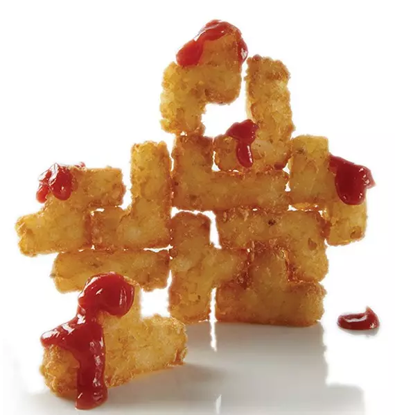 Poteto ndị a mgbagwoju anya na-ahapụ gị ka ị jiri Tater Tots gwuo Tetris 3342_2