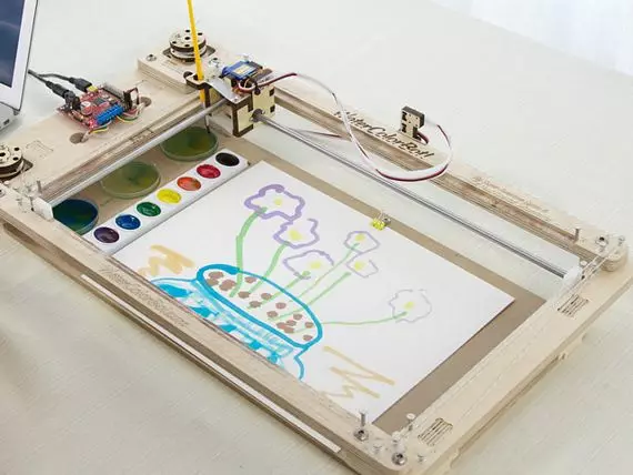 WaterColorBot është një robot i mrekullueshëm për pikturë me bojëra uji CNC 3943_2