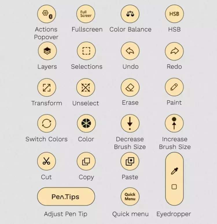 PenPad Shortcuts Keyboard rau ProCreate 538_4