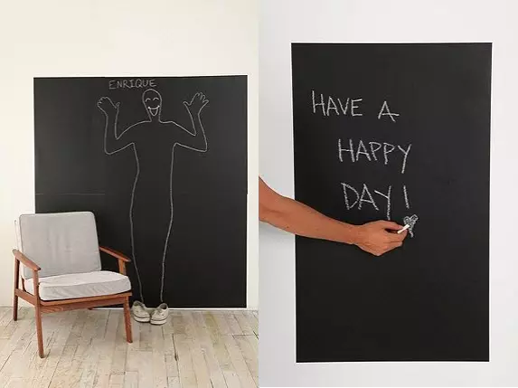 Chalkboard Wall Decal သည် ပြန့်ကားသောမျက်နှာပြင်ကို Blackboard အဖြစ်ပြောင်းလဲပေးသည်။ 5410_1