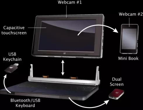 Inteligentná kniha od Always Innovating sa rozpadá na Bluetooth klávesnicu, tablet a MID 5783_1