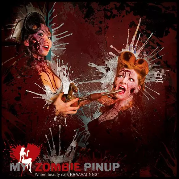 Linksmo Helovino – mano Zombie Pin-Up įtraukia seksualius zombių modelius į jūsų 2010 m. kalendorių 6444_3