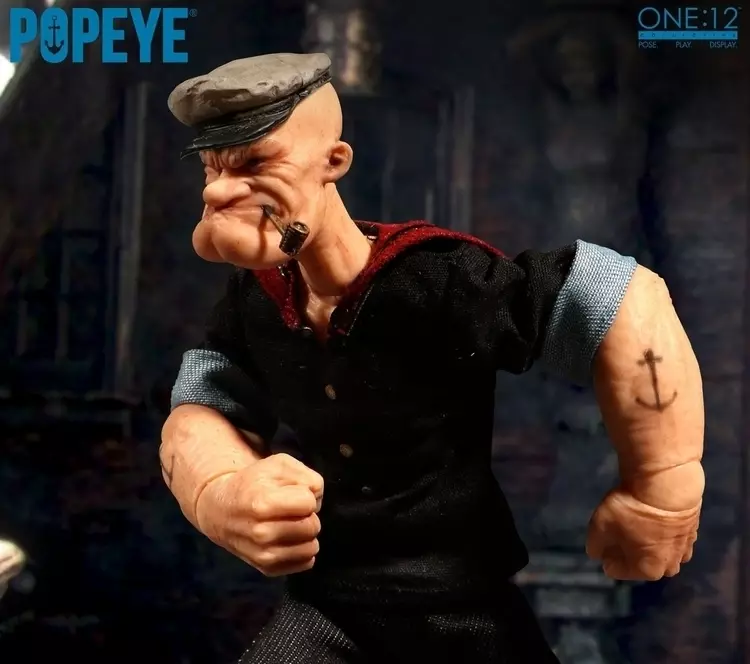 Mezco One:12 រូបភាពសកម្មភាព Popeye សមូហភាព 6544_3