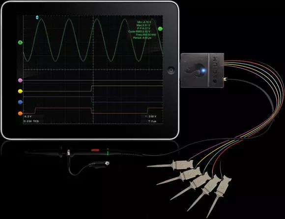 La Ilaro de Oscium Turnas Vian iPad En Osciloskopon 7349_1