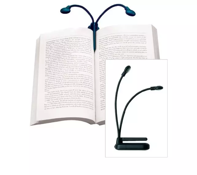 Hydra Book Light spīd lampu uz divām lapām vienlaikus 7698_1