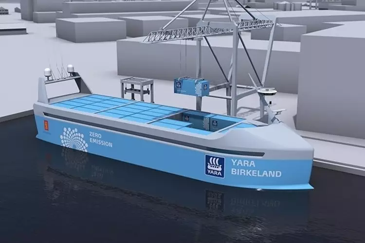 Chombo cha Mizigo cha Yara Birkeland Autonomous Cargo