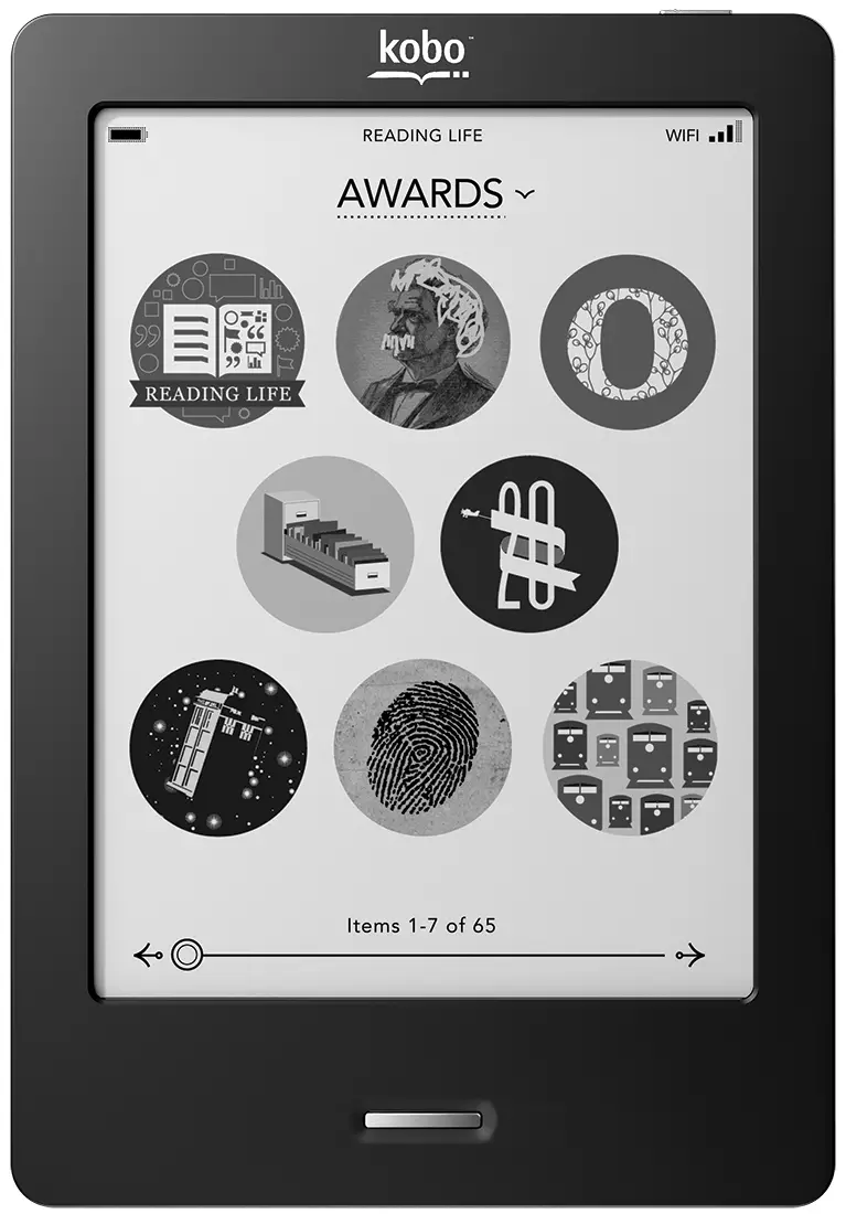 Kobo WiFi Touch Edition에는 Pearl E-Ink, 터치스크린이 포함되어 있습니다.