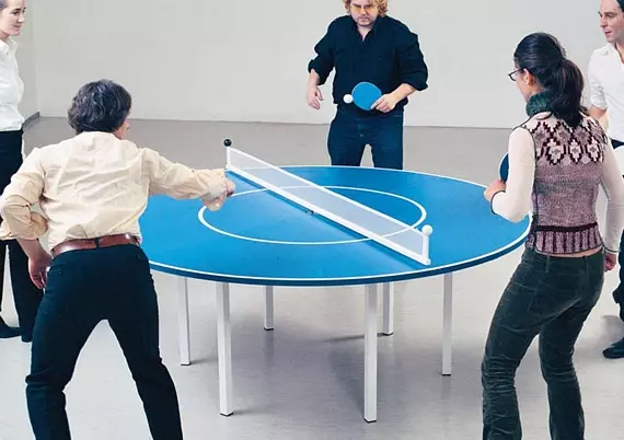 Ronde pingpongtafel